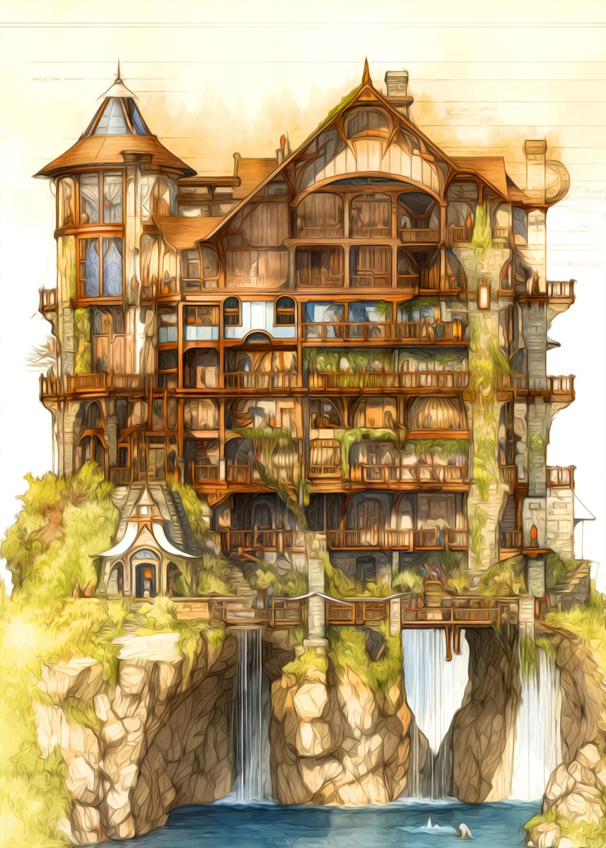 'Castle Painting' Poster, picture, metal print, paint by berry nguyen ...