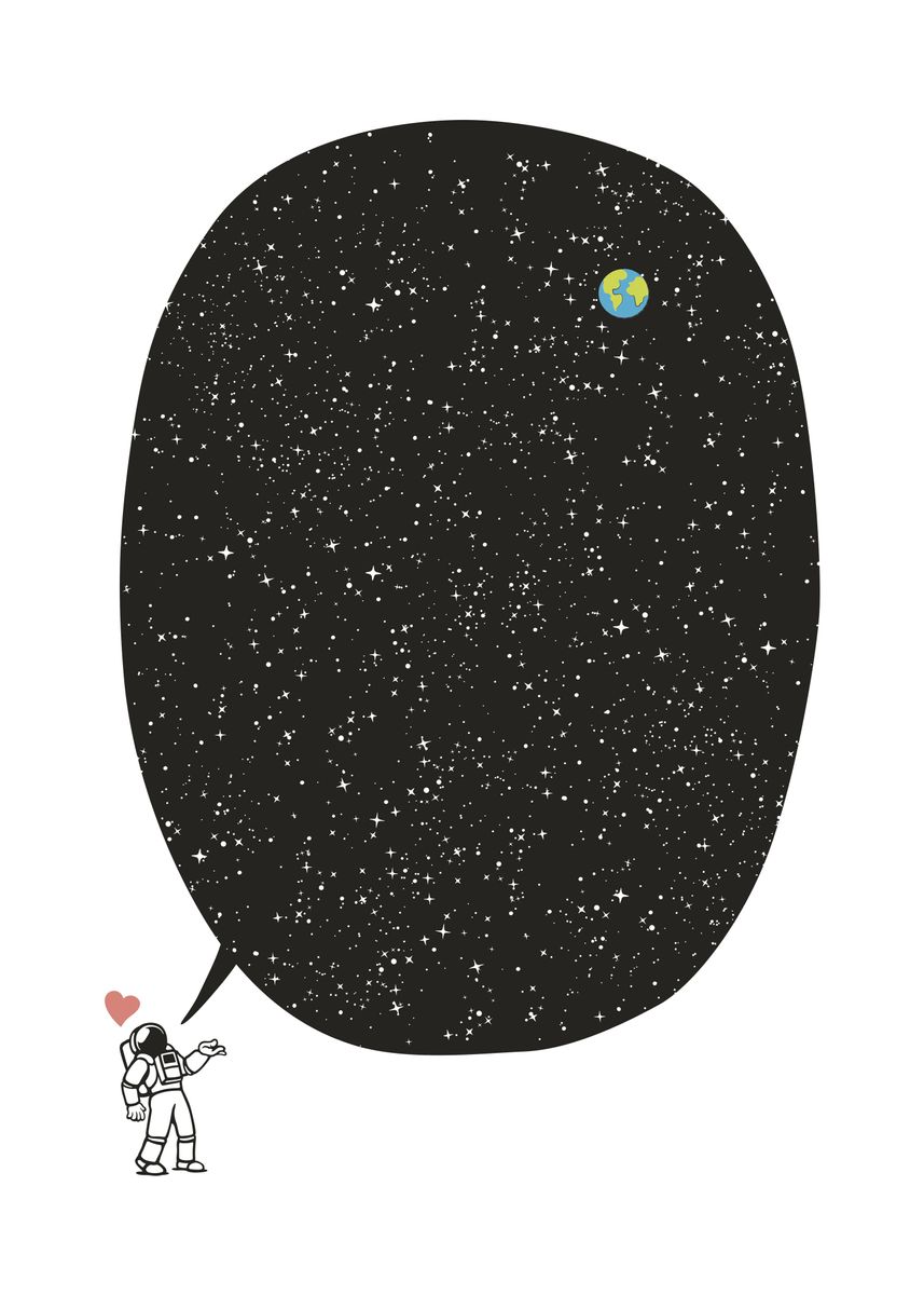 'Astronaut Talking' Poster, picture, metal print, paint by Tobias ...