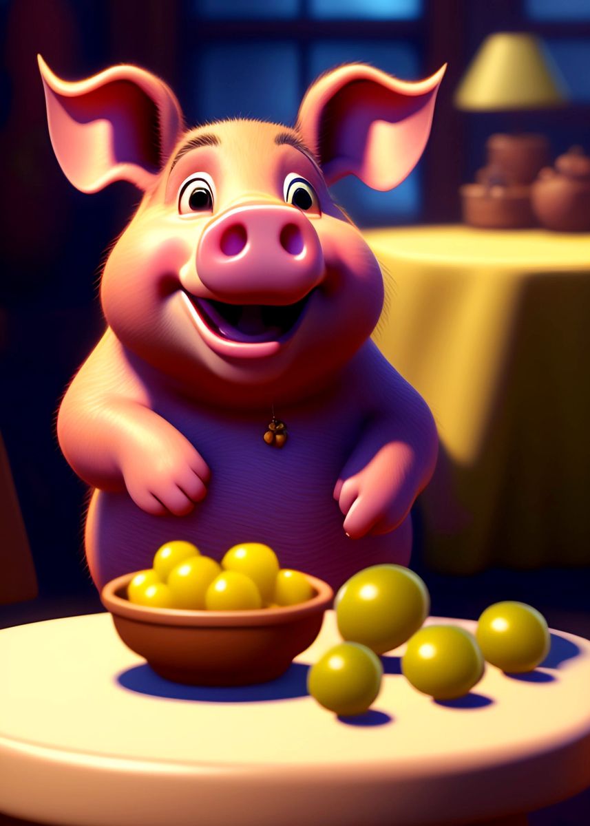 'PIGS EAT GRAPES' Poster by LuckStory | Displate