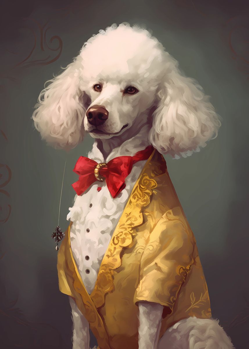 'Poodle Dog Magical' Poster, picture, metal print, paint by Asmaa ...