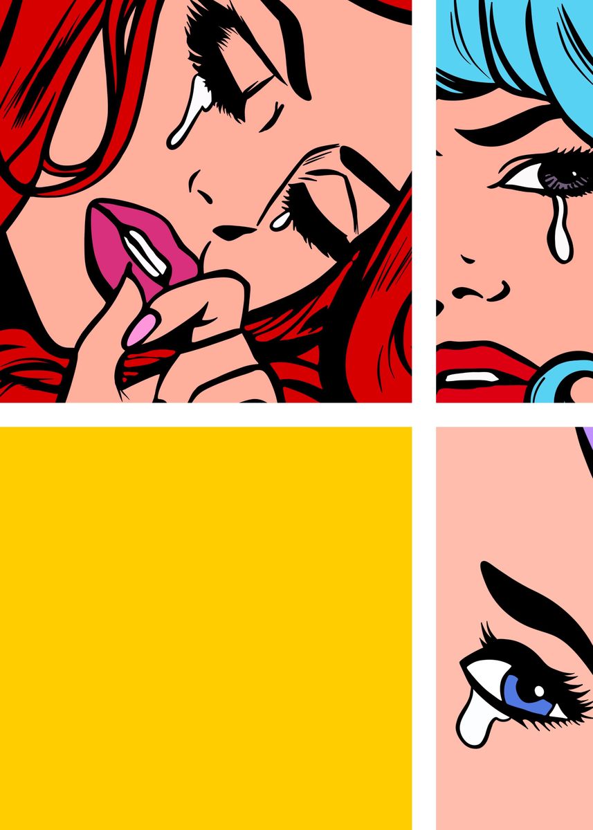 'Collage sad girl' Poster, picture, metal print, paint by Mild pic ...