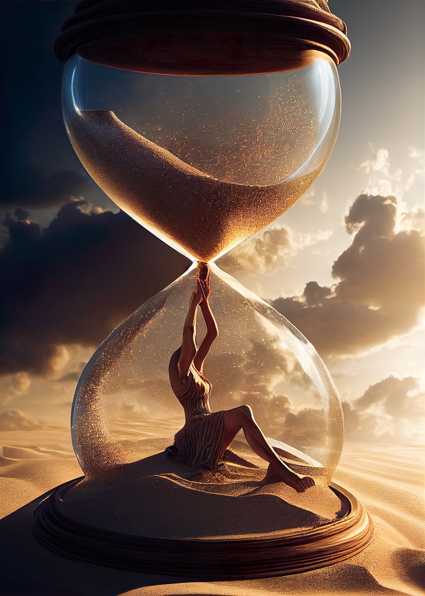 'Timeless Future in Desert' Poster, picture, metal print, paint by PrintYourDigitals | Displate