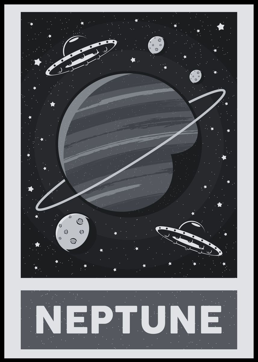 'Neptune Vintage Style' Poster, picture, metal print, paint by Yess ...