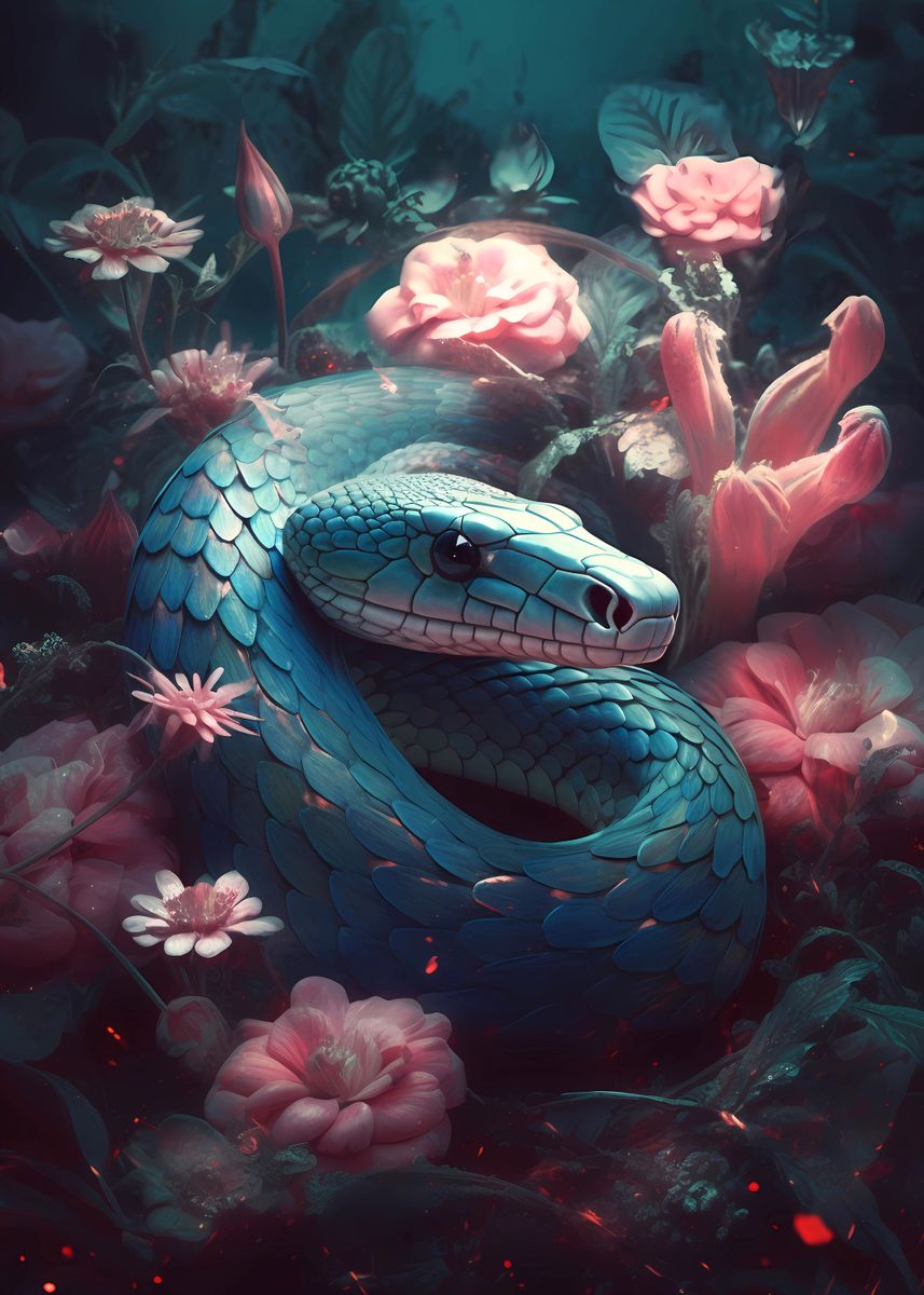 'Snake Magic powers' Poster, picture, metal print, paint by Diyonna ...