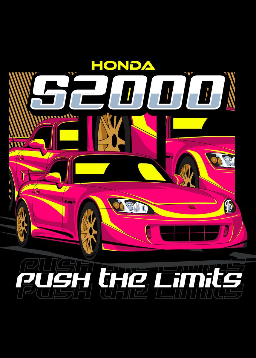 'JDM S2000 Car' Poster, picture, metal print, paint by Mikhaila Poster ...