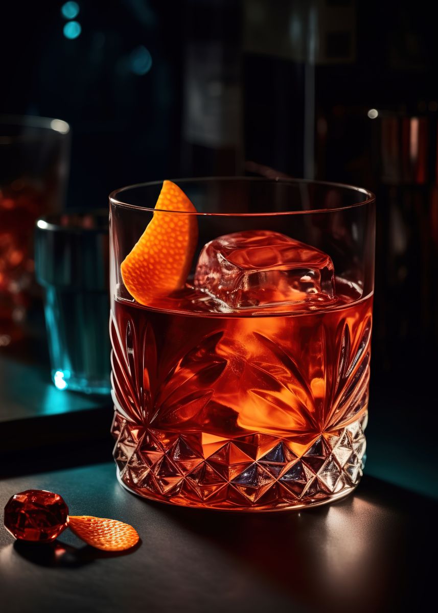 'Negroni Cocktail' Poster, picture, metal print, paint by Alexandru ...