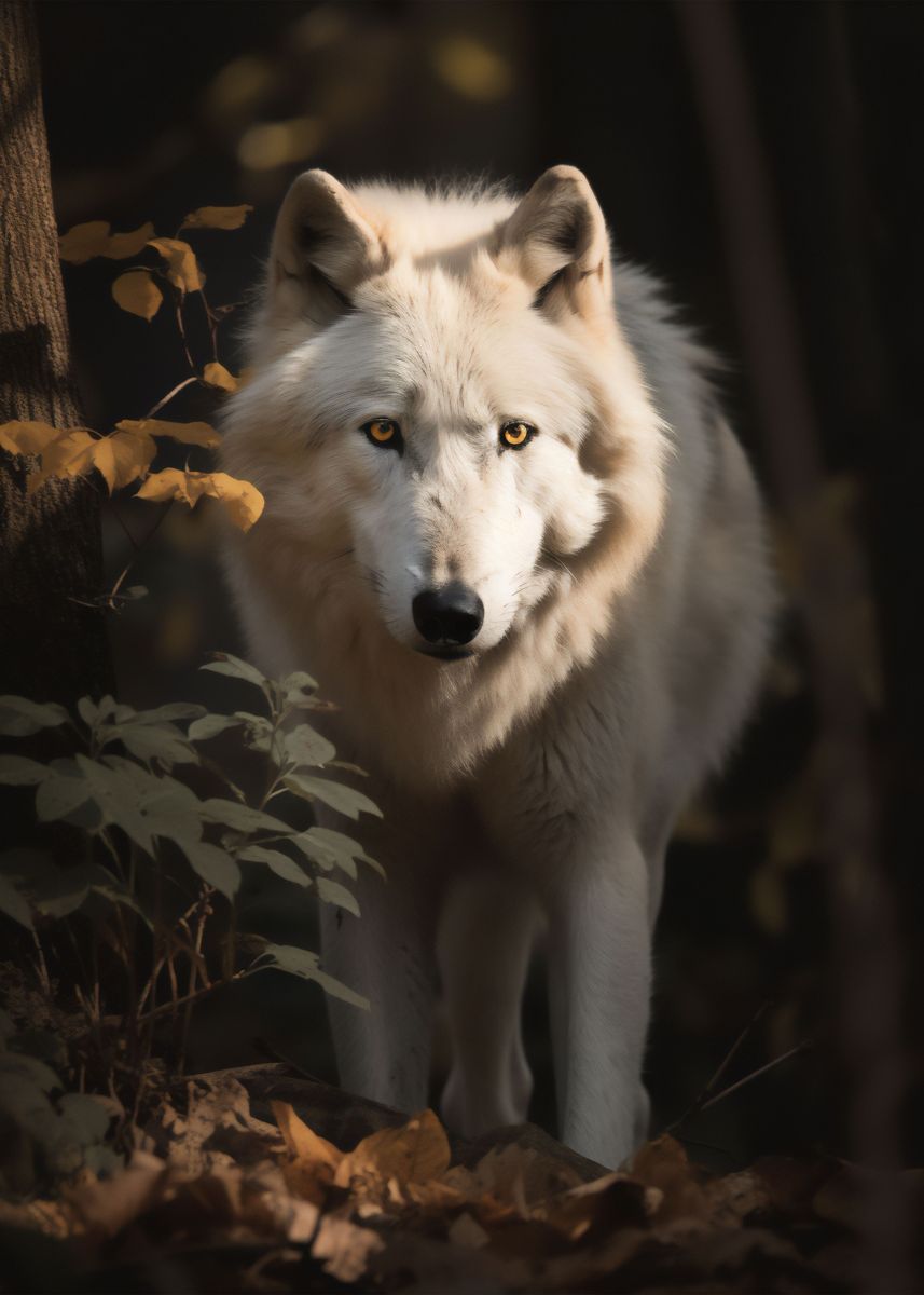 'Beautiful Arctic Wolf' Poster, picture, metal print, paint by Zooscape ...