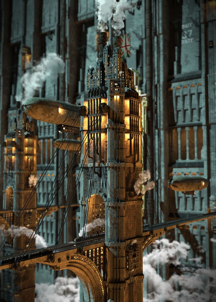 'Dardo Rail tower closeup' Poster, picture, metal print, paint by Luca ...