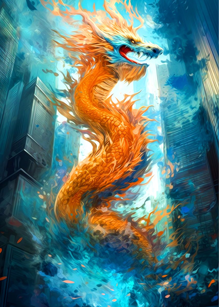 'Dragon' Poster, picture, metal print, paint by tona Billi | Displate