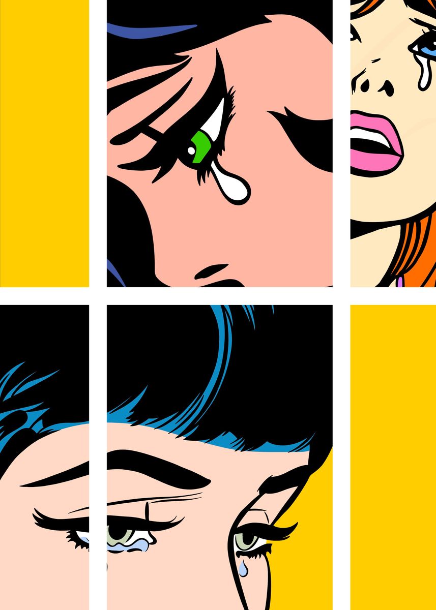 'Sad collage ' Poster, picture, metal print, paint by Mild pic | Displate