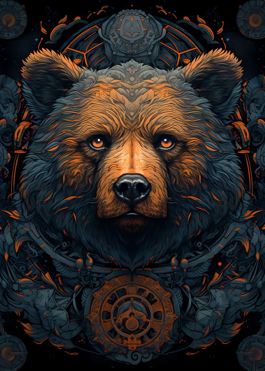 'Bear Enchanted' Poster, picture, metal print, paint by Daxen Nairy ...