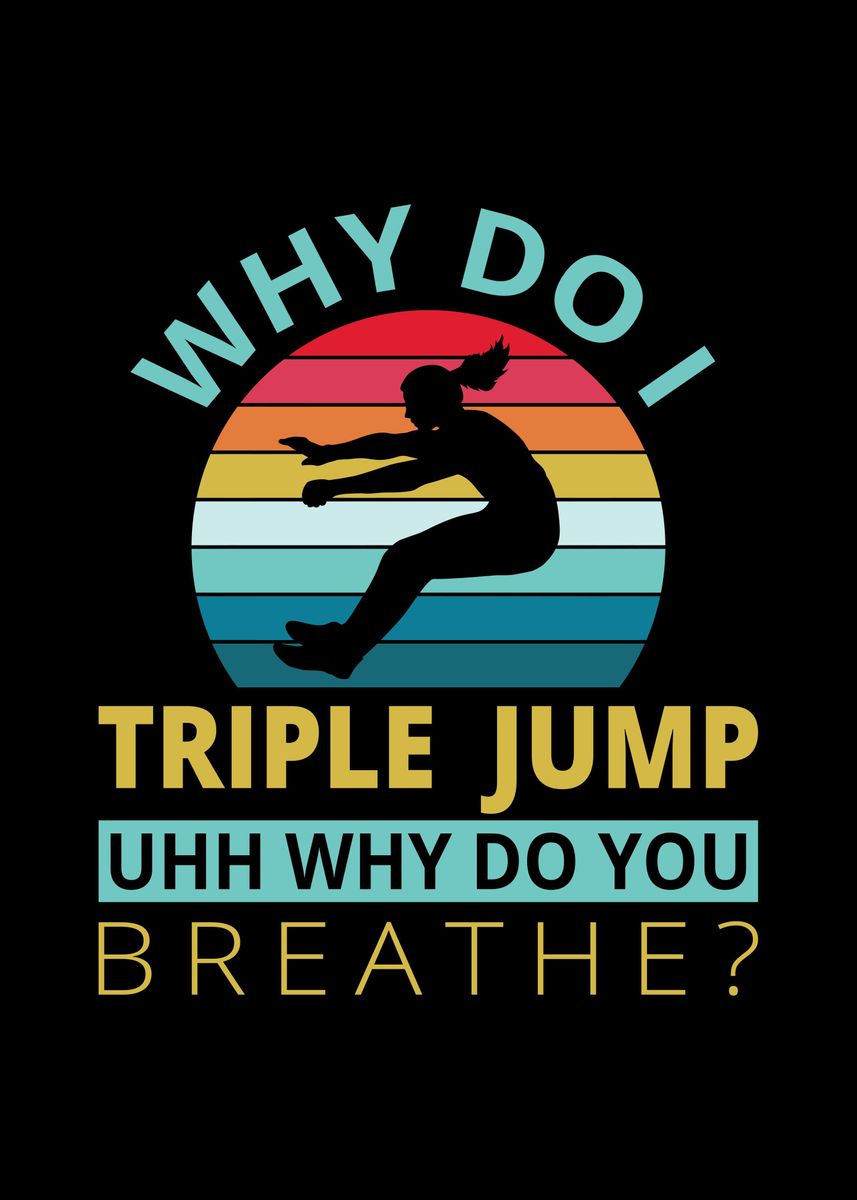 'Triple Jump' Poster, picture, metal print, paint by Sebastian Wünsche ...