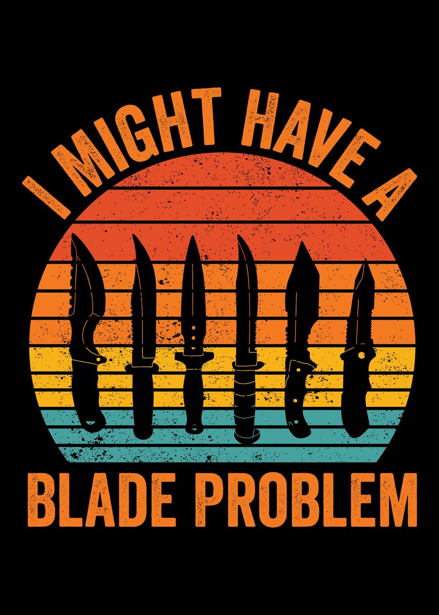 'Funny Knife Collector' Poster, picture, metal print, paint by ...