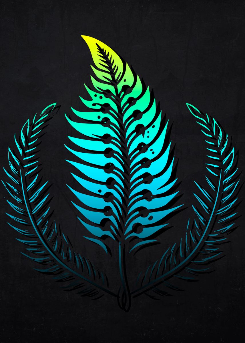 'Magic Fern' Poster, picture, metal print, paint by Ilya Danilov | Displate