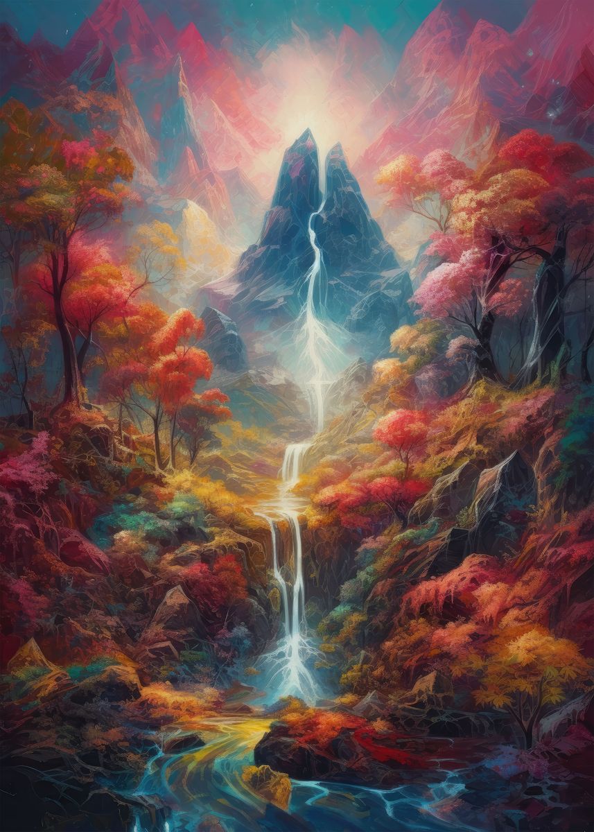 'Oil Painting landscape' Poster, picture, metal print, paint by Digital ...