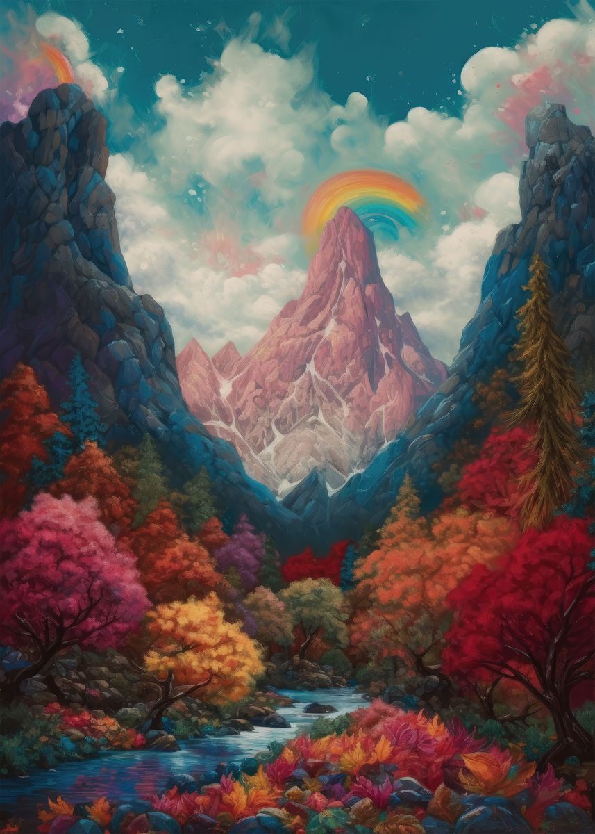 'Oil Painting landscape' Poster, picture, metal print, paint by Digital ...