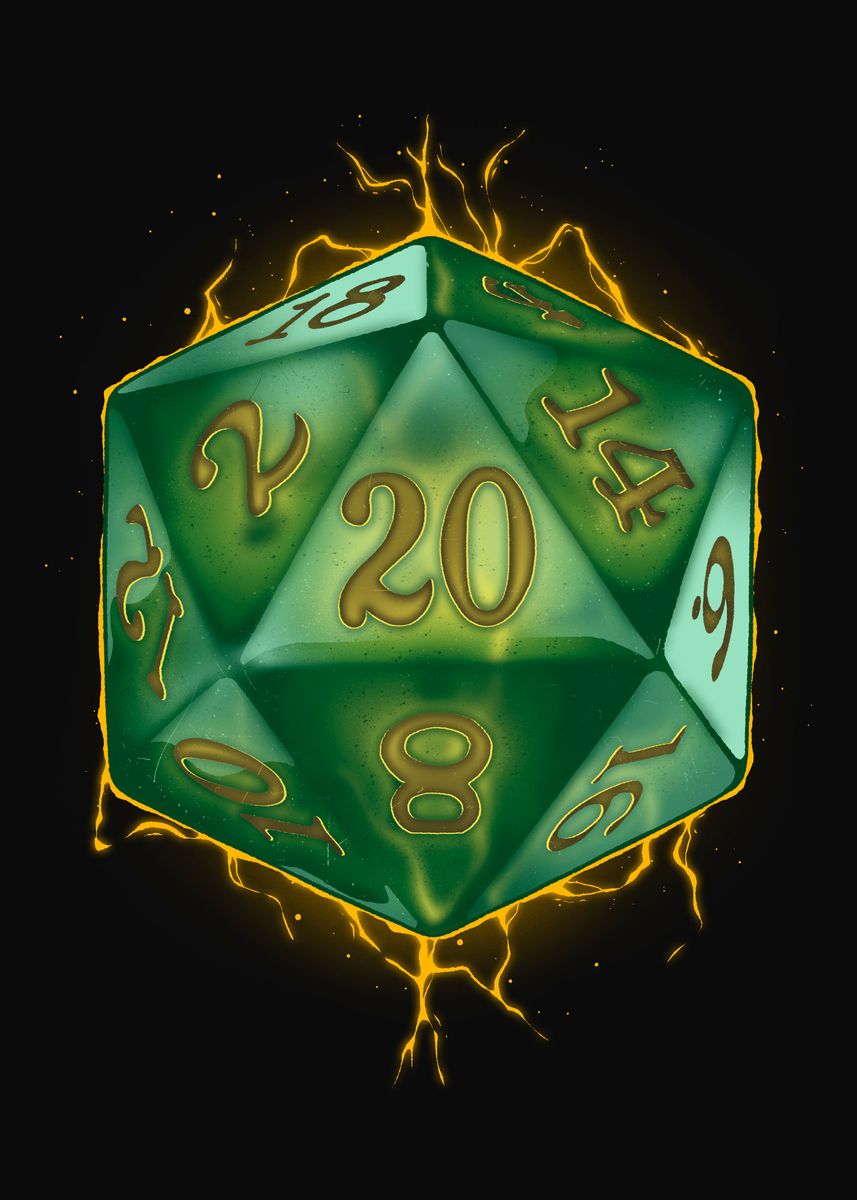 'Magic Dice Emerald' Poster, picture, metal print, paint by Getsousa ...