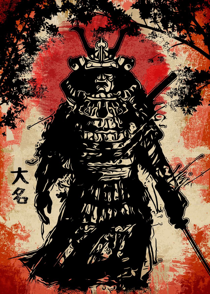 'The Daimyo' Poster, picture, metal print, paint by NoMans | Displate