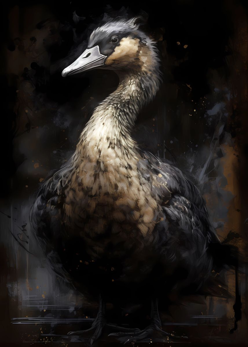 'Goose Imaginary friend' Poster, picture, metal print, paint by ...