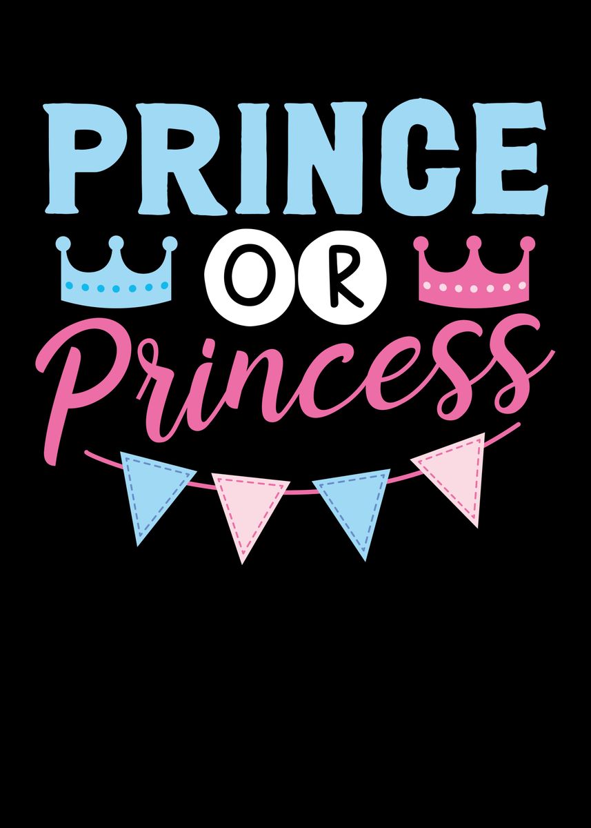 'Prince or princess' Poster, picture, metal print, paint by BeMi | Displate