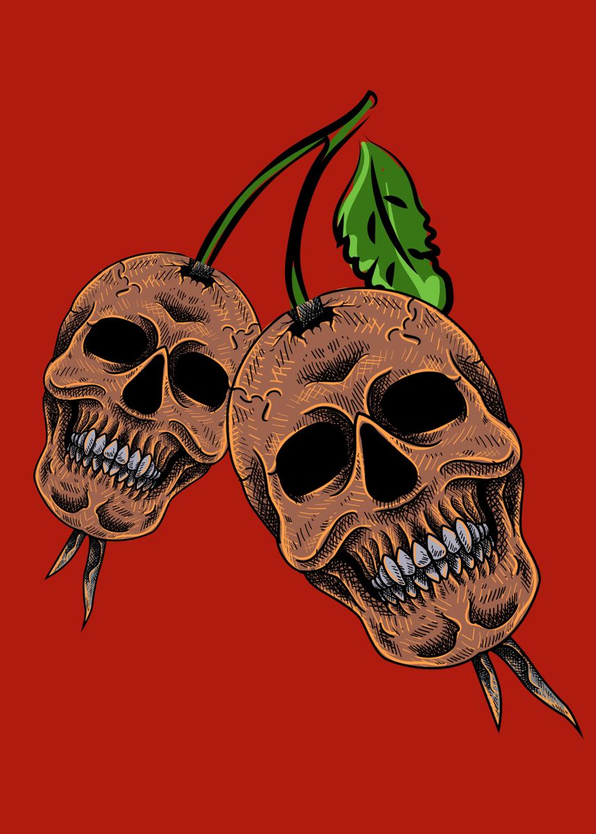 'Cherry Death 10' Poster, picture, metal print, paint by Trisya Art ...