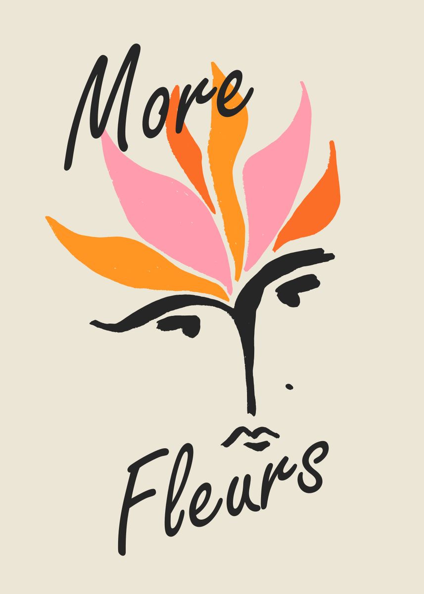 'More Fleurs Plant Lover' Poster, picture, metal print, paint by ...