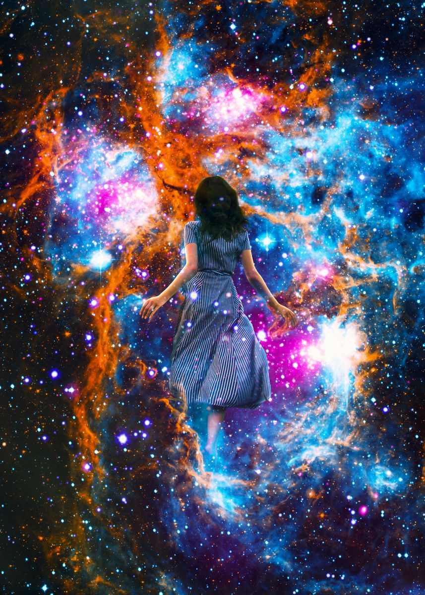 'Journey Through the Cosmic' Poster, picture, metal print, paint by ...