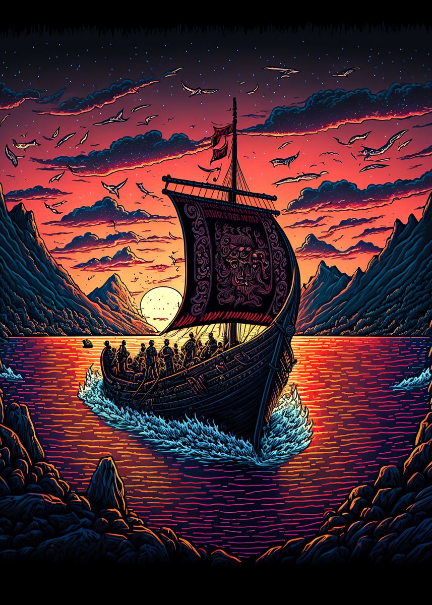 'Pirate ship' Poster by Ahmet Thorpe | Displate