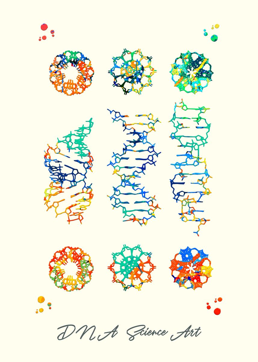 'DNA Science Art' Poster by Vincent Vorce | Displate