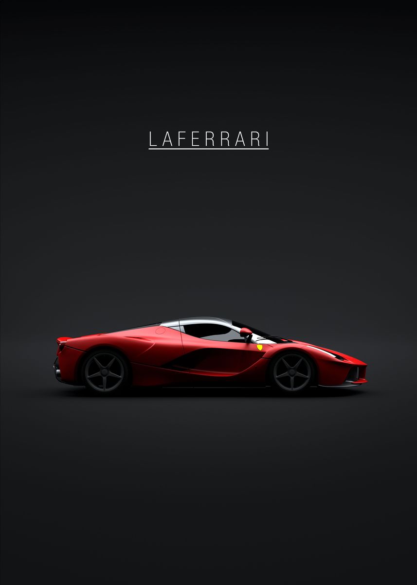 '2013 Ferrari Laferrari Red' Poster, picture, metal print, paint by 21 ...