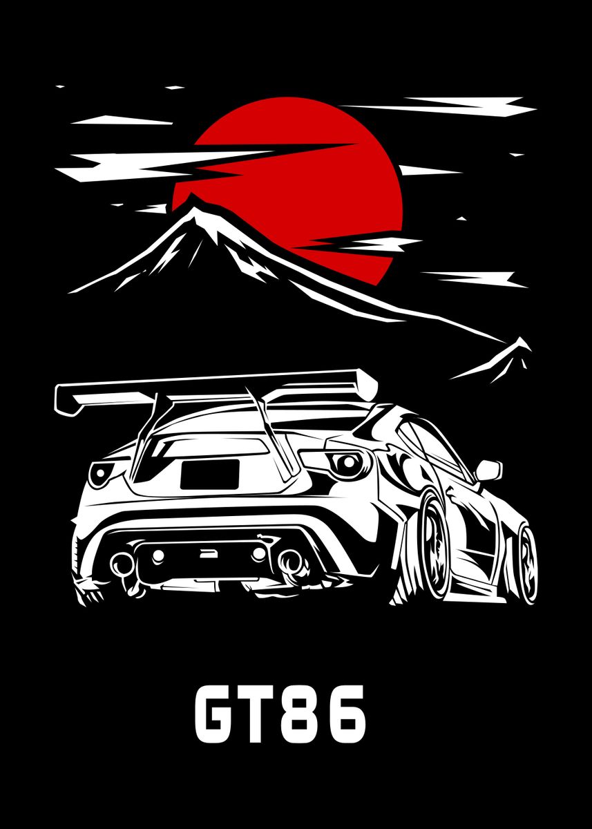 'Toyota GT86' Poster, picture, metal print, paint by Faissal Thomas ...