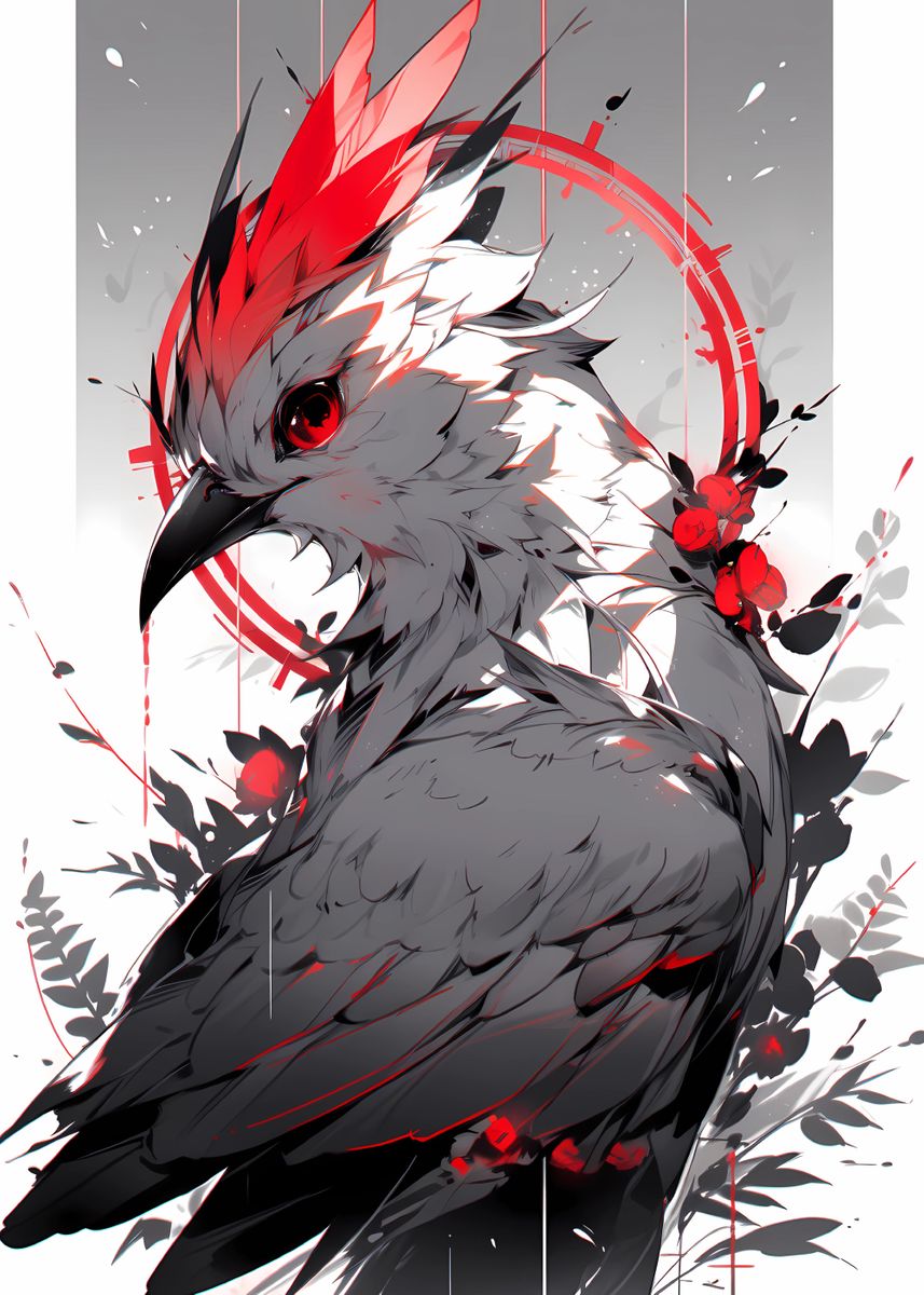 'Cardinal Fantasy series' Poster, picture, metal print, paint by ...