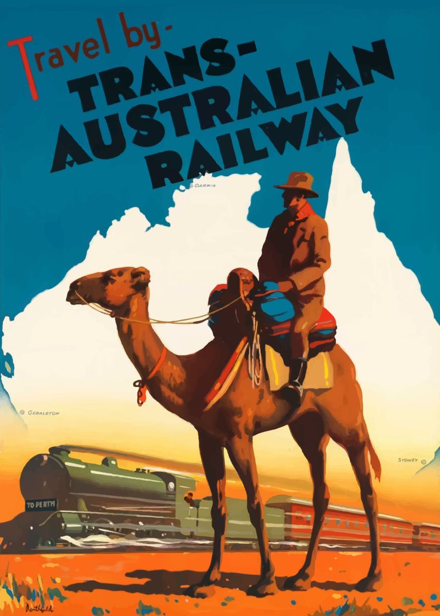'Vintage Travel Ads Aussie' Poster by Don Lego | Displate