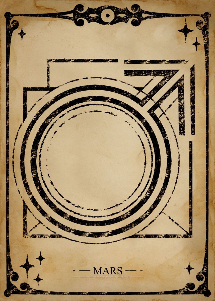 'Mars' Poster, picture, metal print, paint by Geometrical Helianthus ...