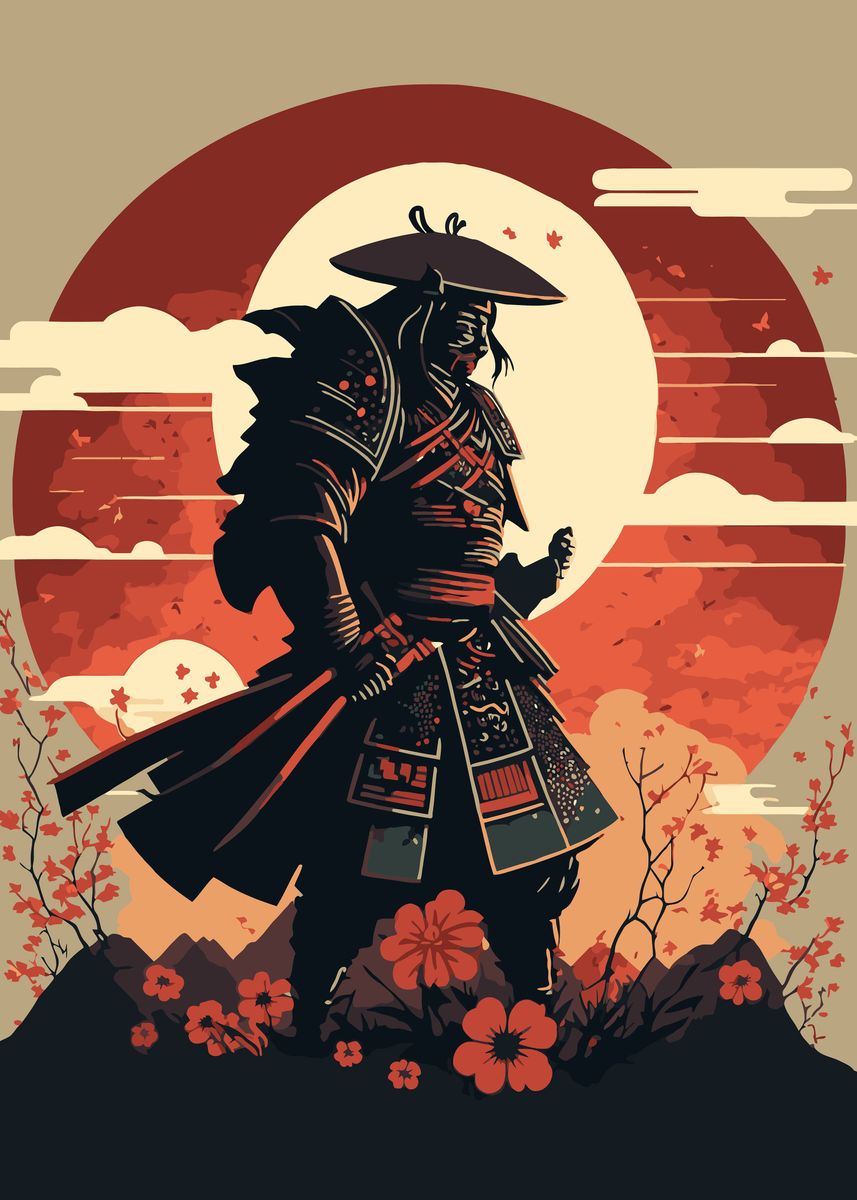 'Samurai Japan' Poster, picture, metal print, paint by jaydenjtu Nature ...