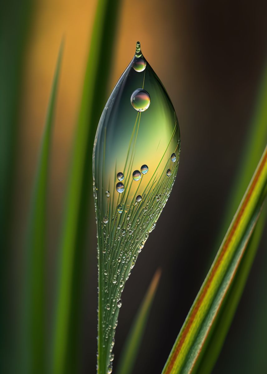 'a dew drop' Poster, picture, metal print, paint by Silhouette Anime ...