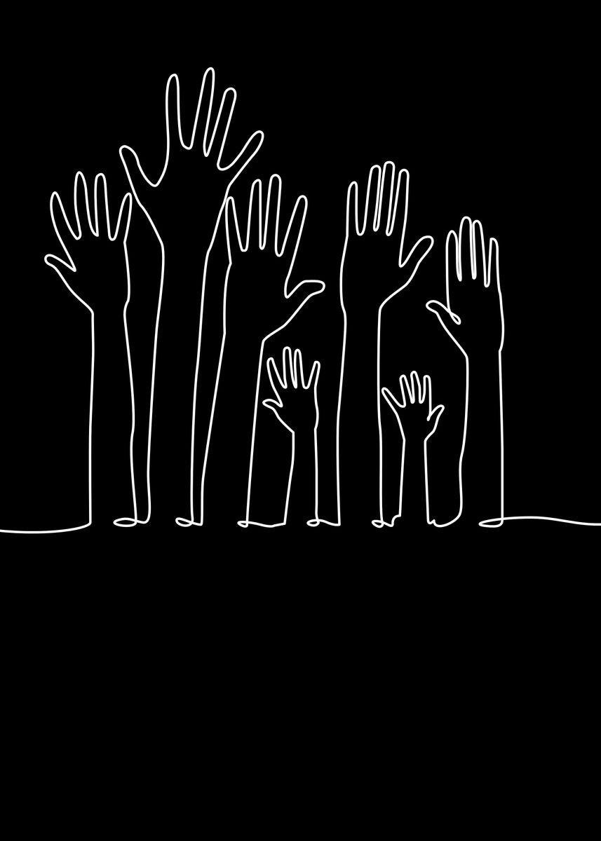 'One Line Art Group Busines' Poster, picture, metal print, paint by ...