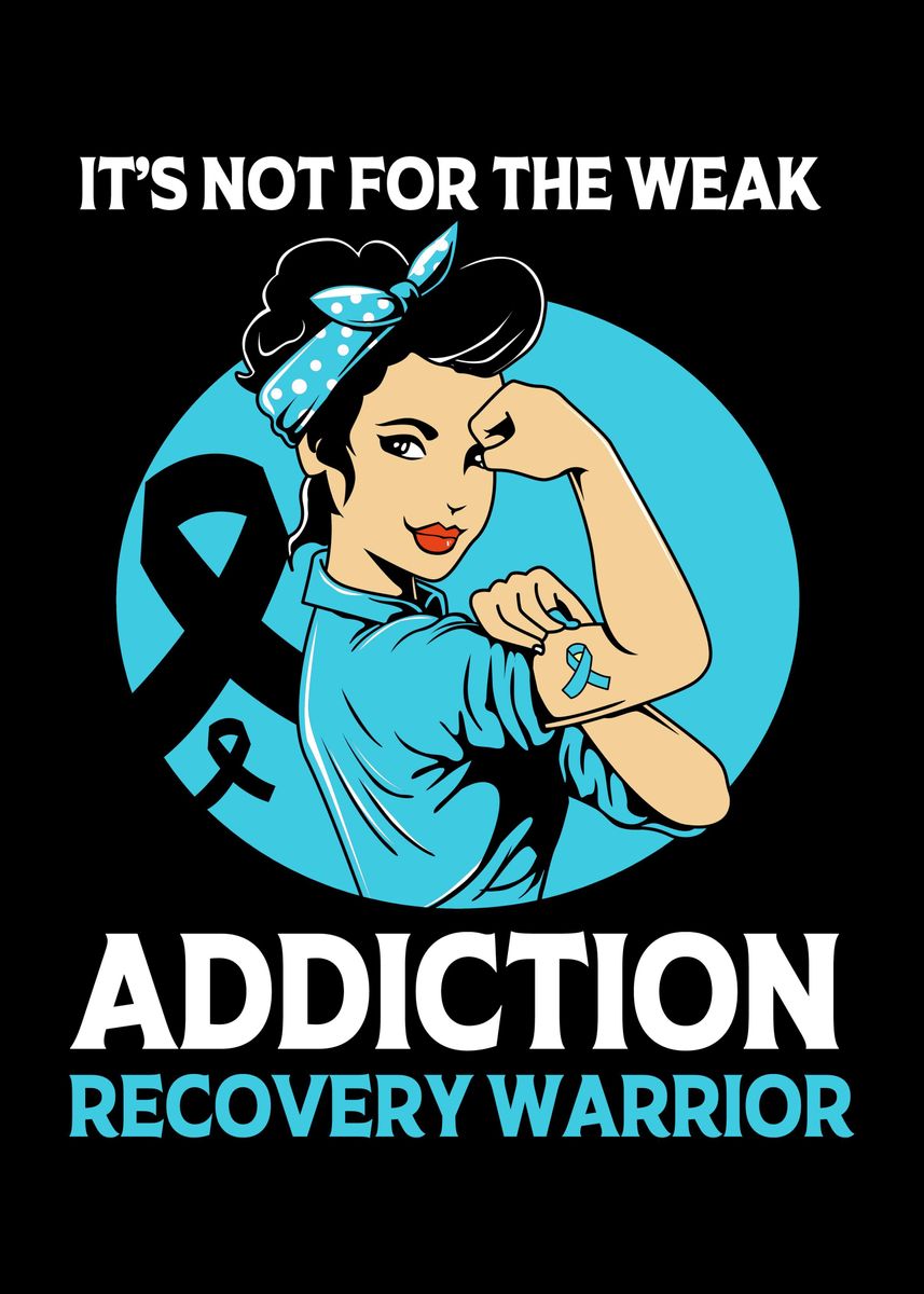 'Addiction Recovery Warrior' Poster, picture, metal print, paint by ...
