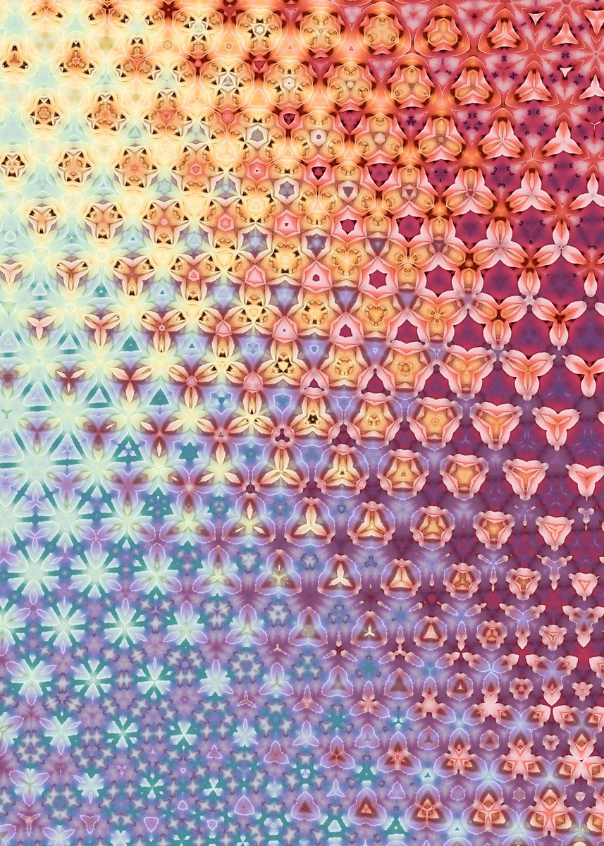 'Rainbow morph pattern' Poster, picture, metal print, paint by Edy Art ...