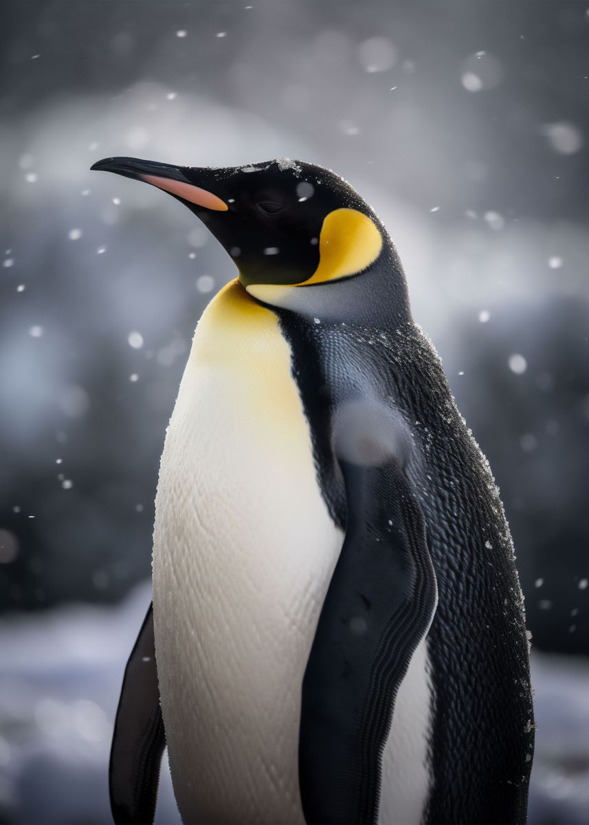 'Beautiful Emperor Penguin' Poster, picture, metal print, paint by ...