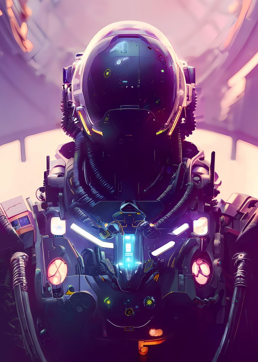 'Alien Automaton Robot' Poster, picture, metal print, paint by Luong ...