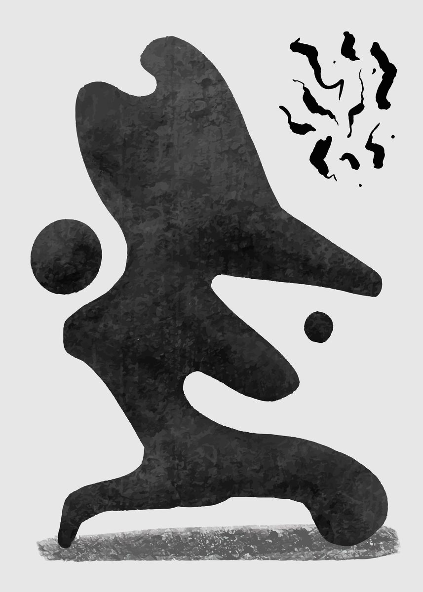 'Abstract Art Black Ink' Poster, picture, metal print, paint by Pucaaa ...