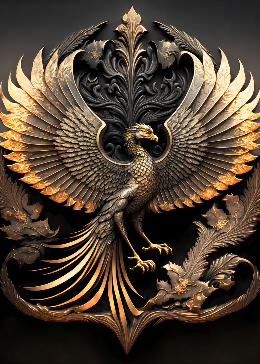 Golden Phoenix Wallpaper