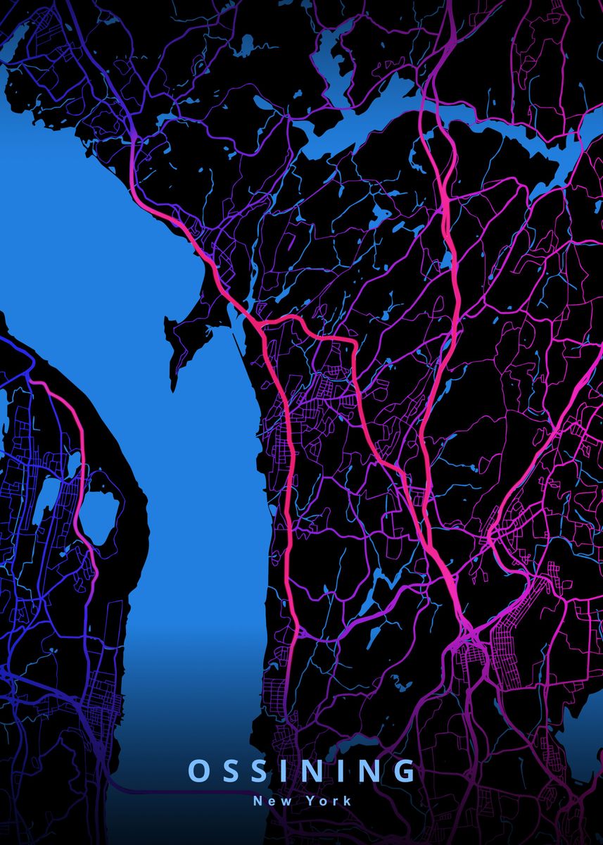 'Ossining' Poster, picture, metal print, paint by Deeo | Displate