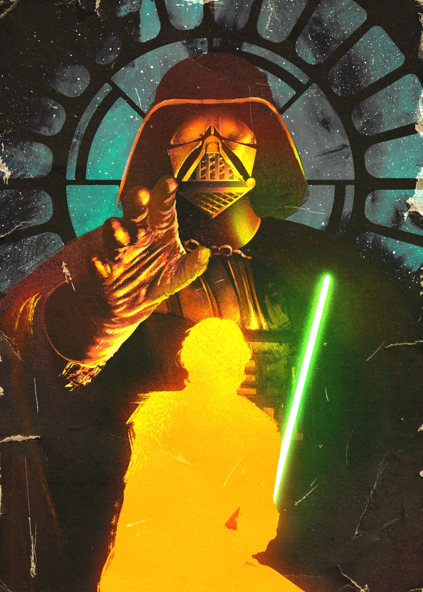 'Against the Dark Side' Poster, picture, metal print, paint by Star ...