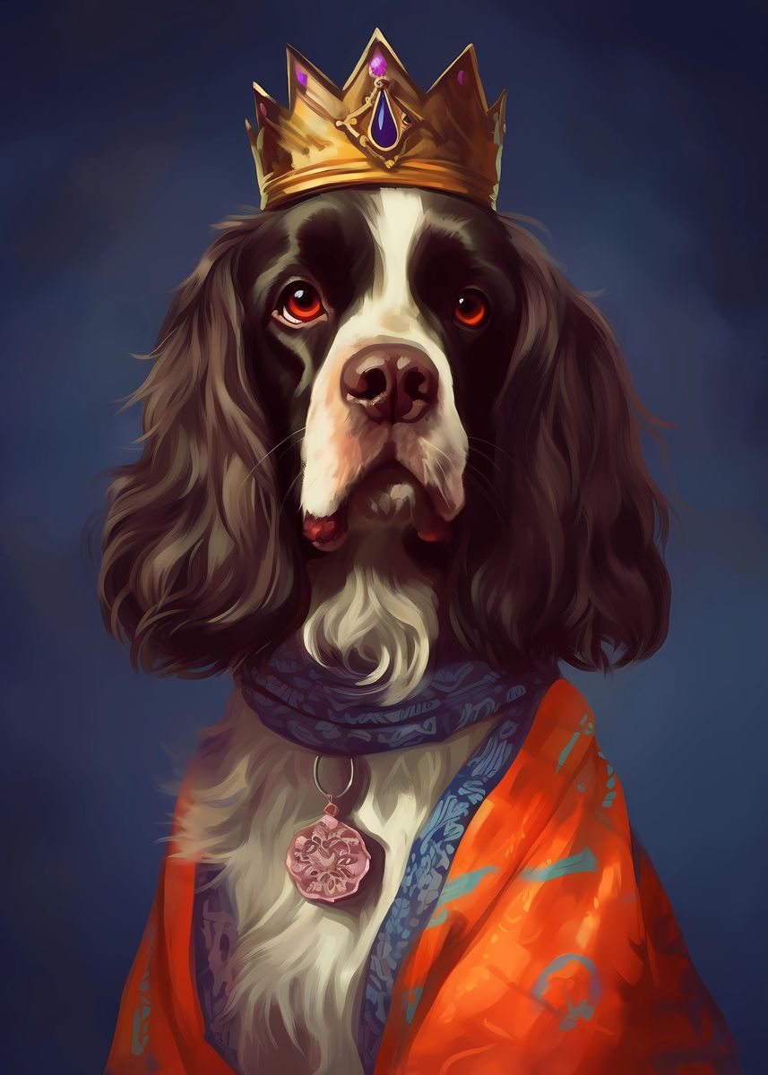 'English Springer Spaniel' Poster, picture, metal print, paint by ...