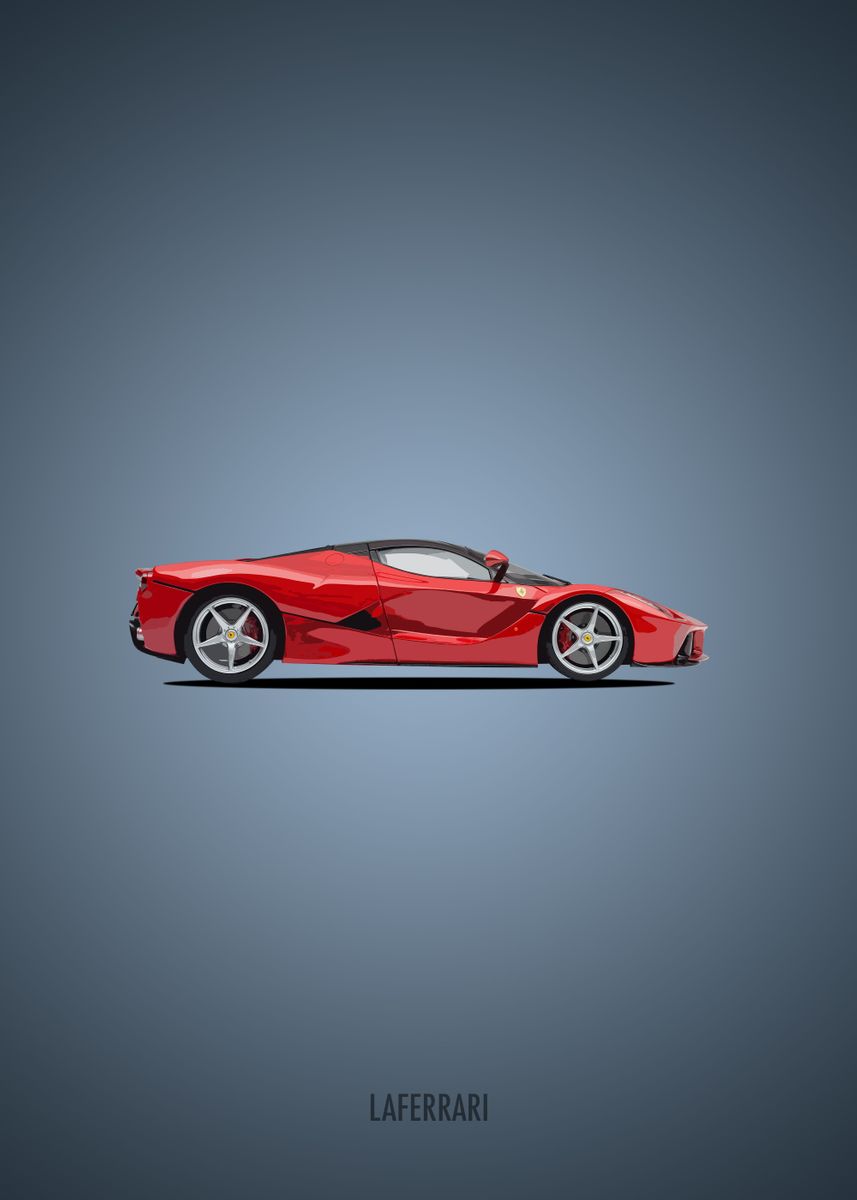 'Ferrari LaFerrari' Poster, picture, metal print, paint by Full ...