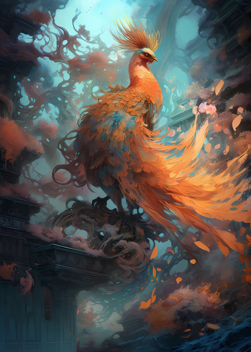 'Phoenix Supernatural power' Poster, picture, metal print, paint by ...