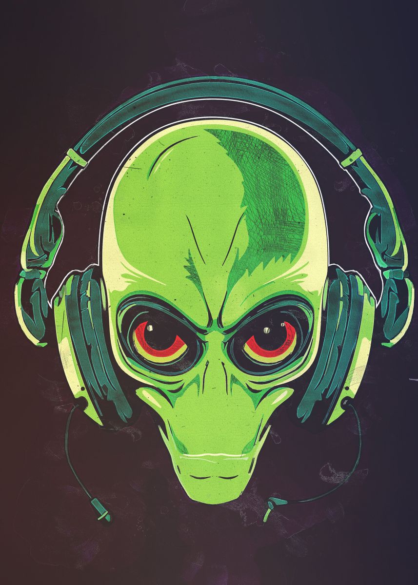 'Music Alien Dj' Poster by Gigi Bgm | Displate