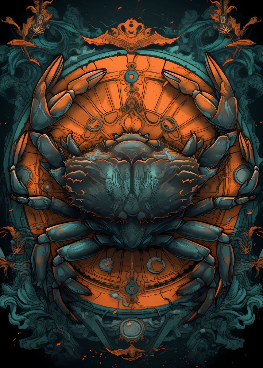 'Crab Mythical adventure' Poster, picture, metal print, paint by Anissa ...
